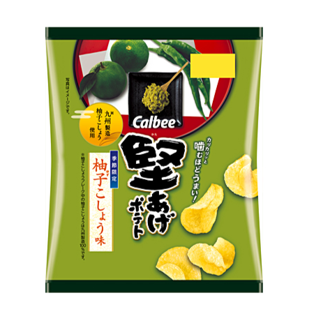CALBEE Limited Edition Kataage Potato Yuzu Pepper Flavor | 卡樂B 期間限定 柚子 ...